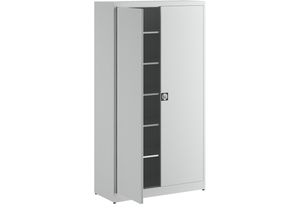 4250633344873 - Flügeltürenschrank Vollblechtüren 5 verzinkte Böden BxTxH 1200x500x2200 mm ral 7035