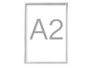 8595578350234 - Design-Klapprahmen Aluminiumprofil silber eloxiert VE 2 Stk DIN A2 HxB 625 x 451 mm kaiserkraft