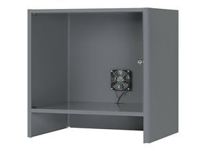 4040376046550 - Monitorgehäuse mit integriertem Aktivlüfter HxBxT 710 x 720 x 550 mm anthrazit-metallic RAU