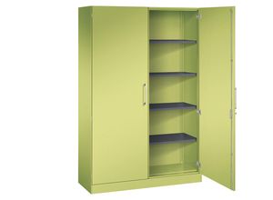 4055404566405 - Flügeltürenschrank ASISTO Höhe 1980 mm Breite 1200 mm 4 Fachböden viridingrün viridingrün C+P