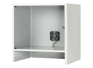 4040376806192 - Monitorgehäuse mit integriertem Aktivlüfter HxBxT 710 x 720 x 550 mm lichtgrau RAL 7035 RAU