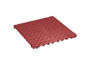 0609613619809 - Kunststoff-Bodenrost Polyethylen 500 x 500 mm stabil VE 20 Stk rot kaiserkraft