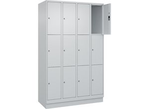 4066681685192 - Schließfachschrank Classic PLUS lichtgrau 080020-403 S10009 12 Schließfächer 1200 x 500 x 1950 cm 4066681685192 C+P-Möbel