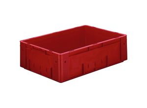 4031022030849 - Schwerlast-Euro-Behälter Polypropylen Volumen 31 l LxBxH 600 x 400 x 175 mm Wände geschlossen Boden geschlossen rot VE 2 Stk kaiserkraft