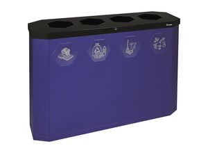 4031068195984 - Wertstoffsammler Sixco smart Volumen 4 x 45 l ultramarinblau kaiserkraft