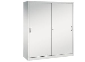 4050646330128 - ACURADO Schiebetürenschrank 8 Fachböden HxBxT 1950 x 1600 x 500 mm lichtgrau C+P