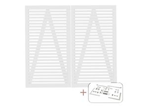 5703393741677 - Tokyo Doppeltor inkl Beschläge Holz BxH 2000 x 1800 mm weiß kaiserkraft