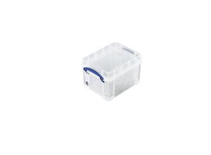 5060024801774 - Transportbox Really Useful Box Volumen 3 l L 240 x B 180 x H 160 mm stapelbar mit Deckel & Klappgriffen Recycling-PP transparent