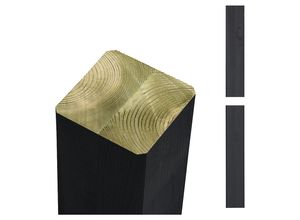 5703393746993 - Premium Leimholzpfosten 90 x 90 mm Höhe 1280 mm schwarz kaiserkraft