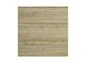 5703393712462 - PLUS Plank Profilzaun Holz BxH 1740 x 1660 mm natur kaiserkraft
