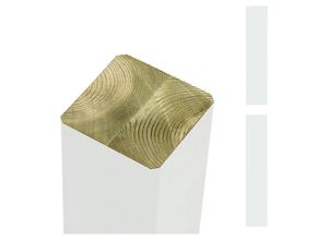 5703393748713 - Premium Leimholzpfosten 90 x 90 mm Höhe 2380 mm weiß kaiserkraft