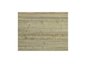 5703393712448 - PLUS Plank Profilzaun Holz BxH 1740 x 1290 mm natur kaiserkraft