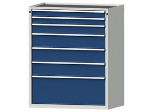 4014641091224 - Schubladenschrank BxT 1060 x 675 mm Schubladentraglast 200 kg 7 Schubladen Höhe 1280 mm Front enzianblau ANKE