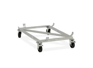 4052886110560 - Fahrgestell für GfK-Rechteckbehälter Polypropylen-Rollen schwarz für LxB 1320 x 970 mm Rad-Ø 125 mm für Inhalt 550 l CEMO