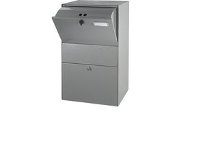 4260107690689 - Briefkasten XXL BxHxT 390 x 650 x 315 mm graualuminium RAL 9007 kaiserkraft