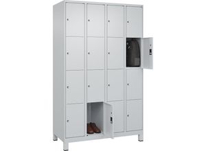 4066681682191 - Schließfachschrank Classic Plus lichtgrau 080010-404 S10009 16 Schließfächer 1200 x 500 x 1950 cm 4066681682191 C+P-Möbel