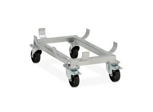 4052886100592 - Lenkrollengestell verzinkt für GFK-Rechteckbehälter Volumen 200 l hoch Rollendurchm 100 mm Gewicht ca 9 kg