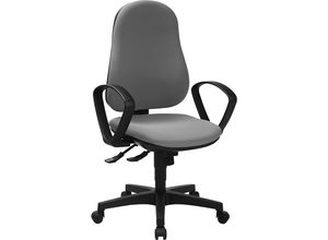 4014296937304 - Bürostuhl Support SY ECO hellgrau   schwarz mit Armlehnen bis 110kg 4014296937304 Topstar