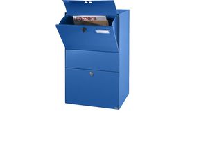 4260107690696 - Briefkasten XXL BxHxT 390 x 650 x 315 mm signalblau RAL 5005 kaiserkraft