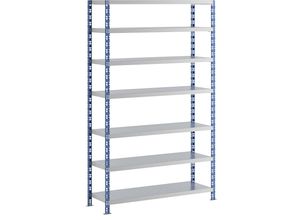 4061753093561 - EUROKRAFTbasic Großfach-Steckregal mit Stahlblechböden Tiefe 500 mm Grundregal HxB 2522 x 1550 mm