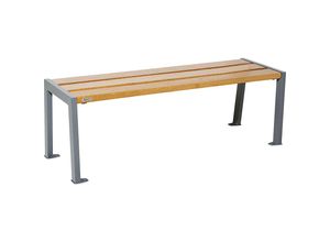 4061753252159 - PROCITY Holzsitzbank SILAOS® ohne Rückenlehne Höhe 437 mm Länge 1200 mm anthrazitgrau Eiche-Dekor hell