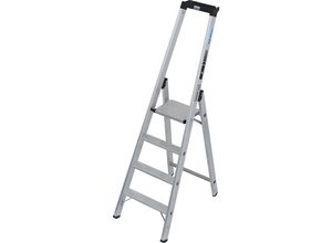4009199135025 - Schwerlast-Stehleiter einseitig begehbar bis 225 kg 4 Stufen inkl Plattform KRAUSE