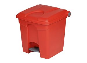 4897020624820 - EUROKRAFTbasic Pedal- Tretabfallsammler Volumen 30 l BxHxT 410 x 435 x 400 mm rot