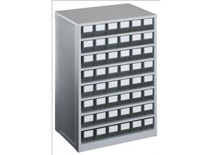 4009292809519 - Schubladenmagazin Gehäuse-Traglast 240 kg HxBxT 862 x 600 x 417 mm 48 Schubladen Schubladen grau kaiserkraft