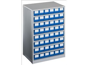 4009292809526 - Schubladenmagazin Gehäuse-Traglast 240 kg HxBxT 862 x 600 x 417 mm 48 Schubladen Schubladen blau kaiserkraft