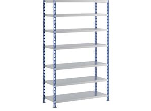 4061753093646 - eurokraft basic Großfach-Steckregal mit Stahlblechböden Tiefe 600 mm Grundregal HxB 2522 x 1550 mm