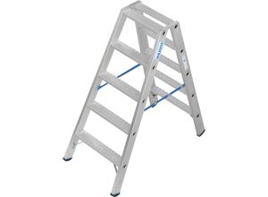 4009199136152 - Alu-Stufenstehleiter mit R13-Rutschhemmung beidseitig begehbar 2x5 Stufen KRAUSE