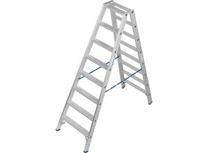 4009199136183 - Alu-Stufenstehleiter mit R13-Rutschhemmung beidseitig begehbar 2x8 Stufen KRAUSE