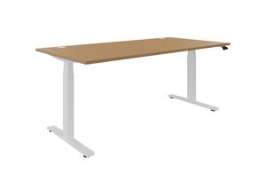 4260761572949 - Schreibtisch BOTTOM-UP elektrisch höhenverstellbar gerade BxT 1800 x 900 mm Buche weiß kaiserkraft