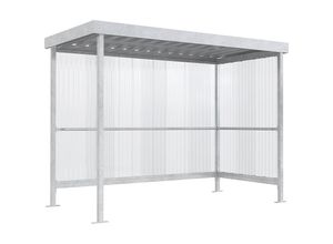 4250366528823 - Raucherunterstand WSM Jena Maxi Outdoor für 4-5 Personen B 2960 x T 1580 x H 2360 mm verzinkt