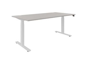 4260761572963 - Schreibtisch BOTTOM-UP elektrisch höhenverstellbar gerade BxT 1800 x 900 mm lichtgrau weiß kaiserkraft