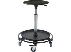 5710320005115 - Schweißer- und Montagehocker Sitz aus schlagzähem Kunststoff Sitzhöhe 540 - 800 mm Fußring mit Ablage kaiserkraft
