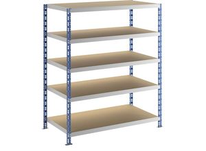 4061753093363 - eurokraft basic Großfach-Steckregal mit Spanplatten-Böden Tiefe 800 mm Grundregal HxB 1820 x 1550 mm