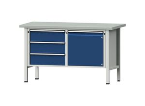 4014641002824 - Werkbank Gestellbauweise Serie V 3 Schubladen Tür 540 mm Höhe 890 mm Stahlblechbelag ANKE
