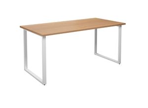 4061753262967 - Mehrzwecktisch DUO-O gerade Platte Tiefe 800 mm Breite 1600 mm Buche   weiß kaiserkraft