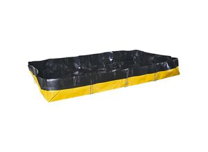 4262512390581 - Faltwanne für Kleingebinde und Fässer 8 x 200 l oder 2 x 1000 l Volumen 1100 l B 1524 x T 2438 x H 305 mm Polyethylen schwarz