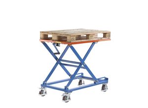 4260563723990 - Spindelhubtischwagen Gestell signalblau Plattform-LxB 1200 x 800 mm kaiserkraft