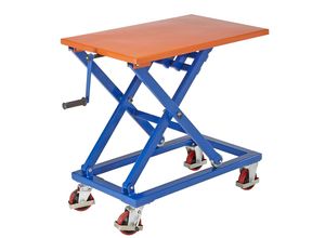 4260285072574 - Spindelhubtischwagen Gestell signalblau Plattform-LxB 950 x 600 mm kaiserkraft