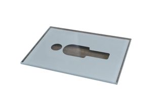 4060081708321 - Türschild Piktogramm WC HxB 148 x 105 mm selbstklebend Herren kaiserkraft