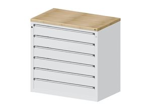 4014641106188 - Schrank für Material- und Werkzeugausgabetheke 6 Schubladen 150 mm grau ANKE