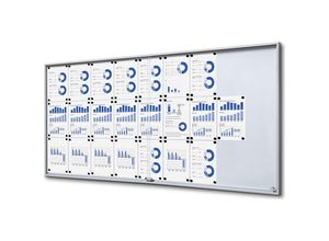 4061753018779 - eurokraft pro Schaukasten mit Schiebetüren Außen-BxHxT 2006 x 947 x 50 mm Metallrückwand