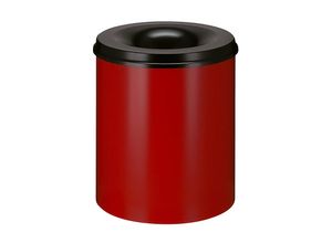 8713631002047 - Sicherheits-Papierkorb Stahl selbstlöschend Volumen 80 l HxØ 540 x 465 mm Korpus rot   Löschkopf schwarz kaiserkraft