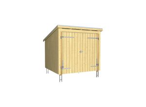 5703393737786 - Nordic Fahrradunterstand aus Holz HxBxT 2200 x 2180 x 2290 mm (5 m²) mit Doppeltür kaiserkraft