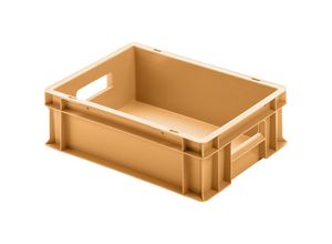 4026698015733 - eurokraft basic Euronorm-Behälter geschlossen mit offenen Handgriffen LxBxH 400 x 300 x 120 mm orange