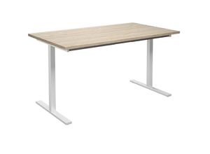 4061753263537 - Mehrzwecktisch DUO-T gerade Platte HxT 740 x 800 mm Breite 1400 mm Eiche weiß kaiserkraft