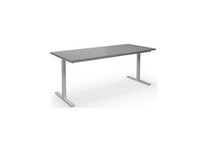4061753263919 - Mehrzwecktisch DUO-T gerade Platte HxT 740 x 800 mm Breite 1800 mm lichtgrau silber kaiserkraft